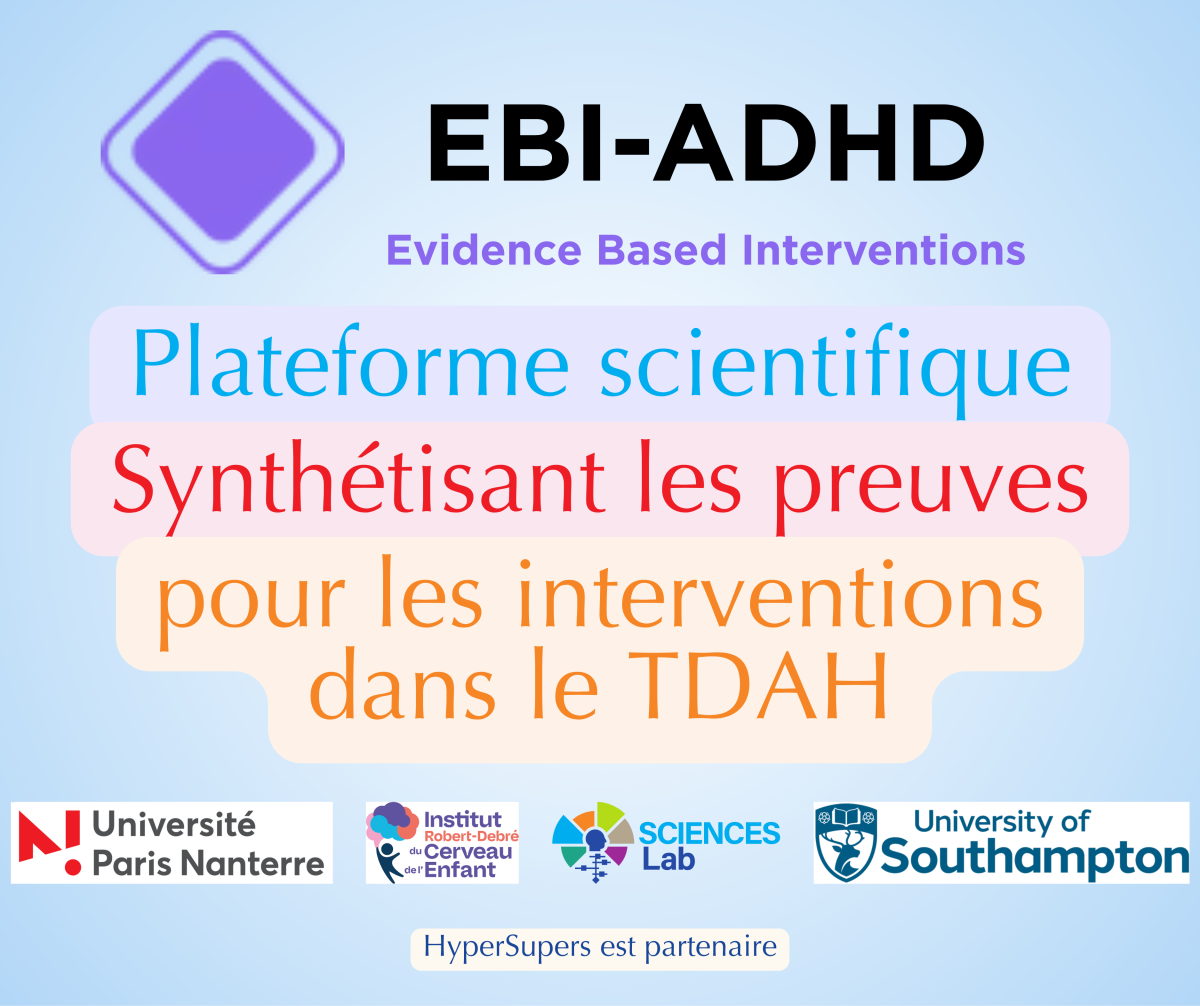 Evidence Base intervention ADHD - EBI DATABASE - HyperSupers - TDAH France